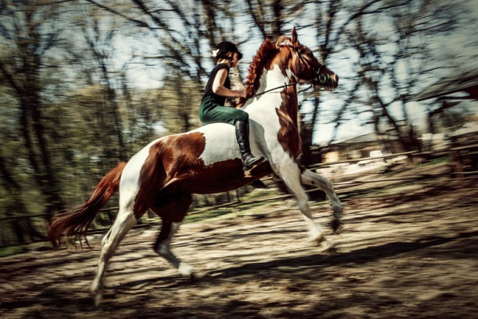 Girl riding paint horse - 54ka [photo blog]