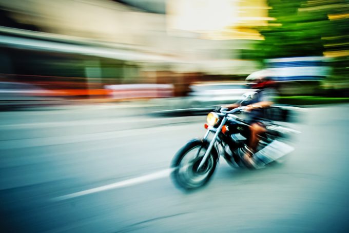 Biker riding motorbike – Abstract motion - 54ka [photo blog]