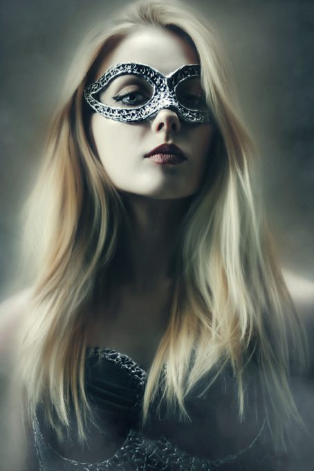 Portrait of Young Woman With Fashion Eye Mask - 54ka [photo blog]